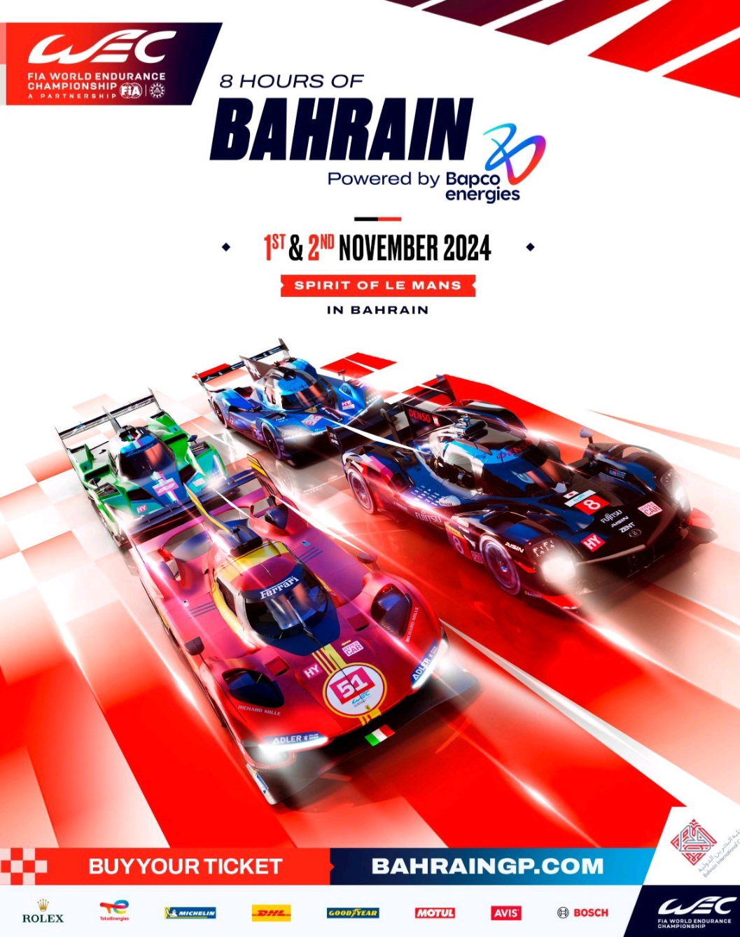WEC 2024: Zeitplan / Timetable Bahrain
